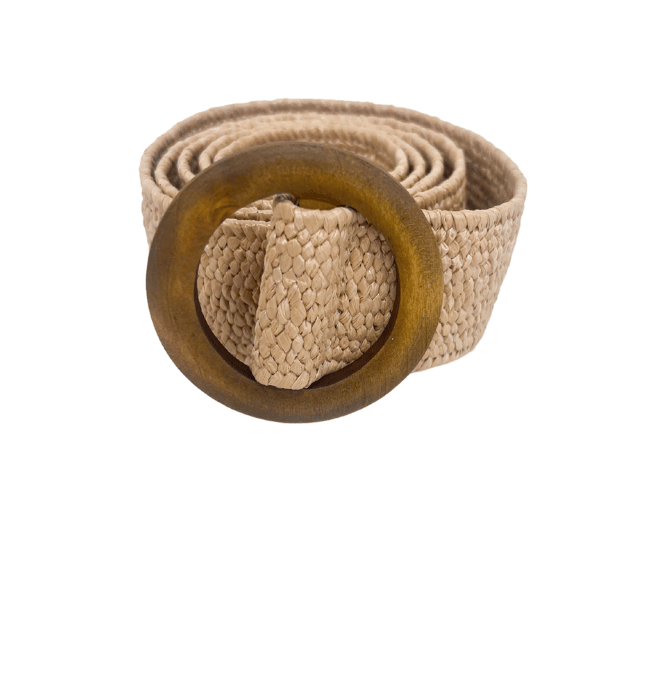 Wooden Hoop Buckle Elastic Belt — Hudson Square Boutique LLC